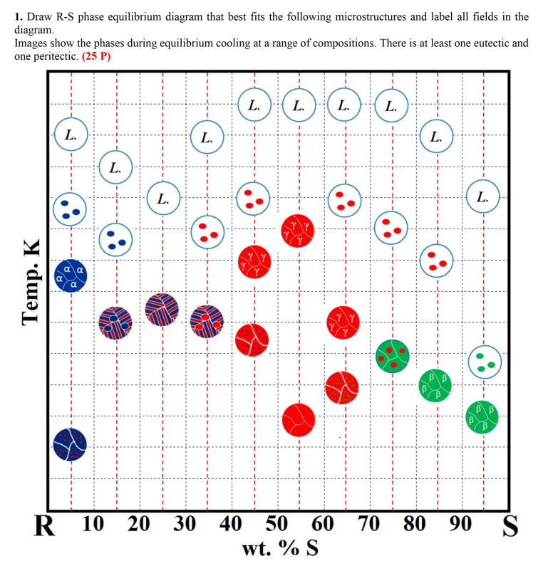 Solved Draw R-S phase equilibrium diagram that best fits the | Chegg.com