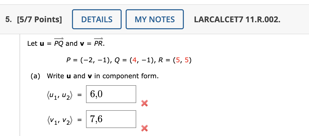 Solved Let u=vec(PQ) ﻿and | Chegg.com