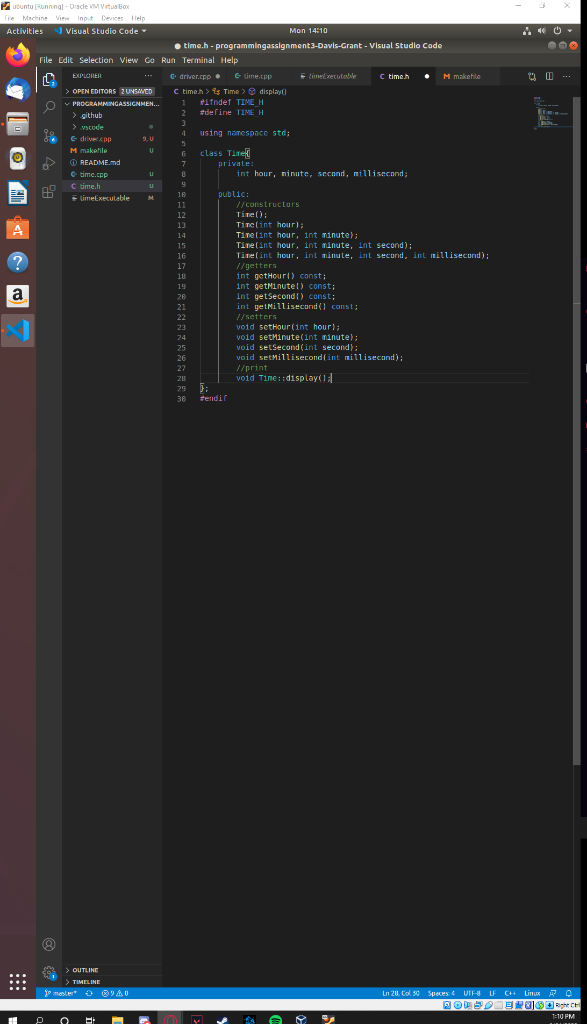 Solved I need help with my driver.cpp file in my | Chegg.com