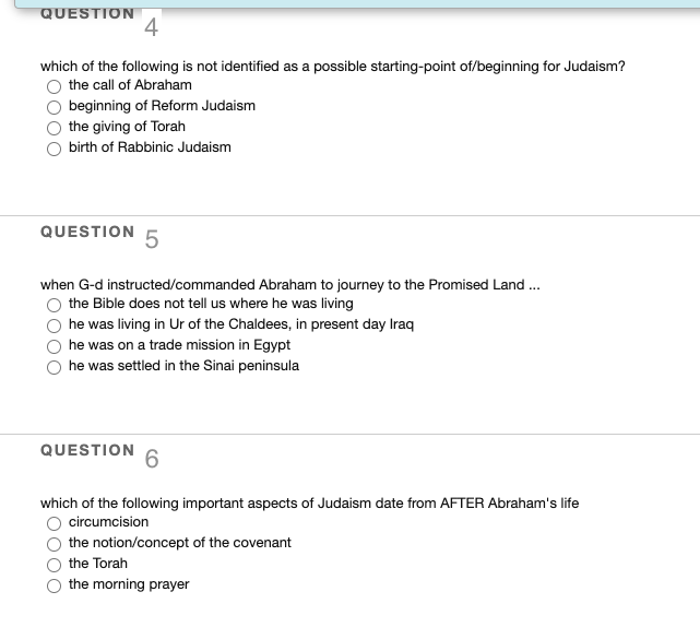 QUESTION 4. which of the following is not identified | Chegg.com