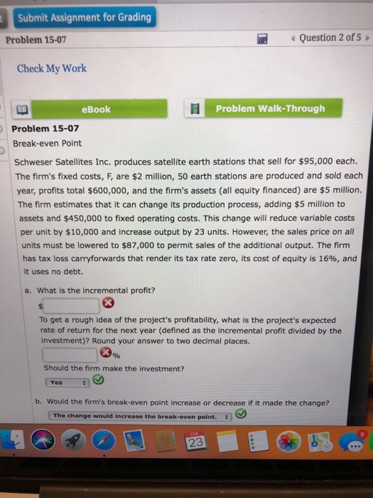 Solved Submit Assignment for Grading Problem 15-07 «Question | Chegg.com