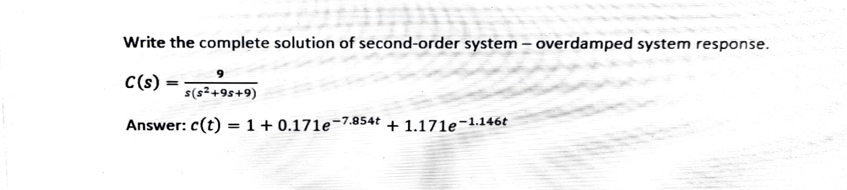 Solved Write the complete solution of second-order system - | Chegg.com
