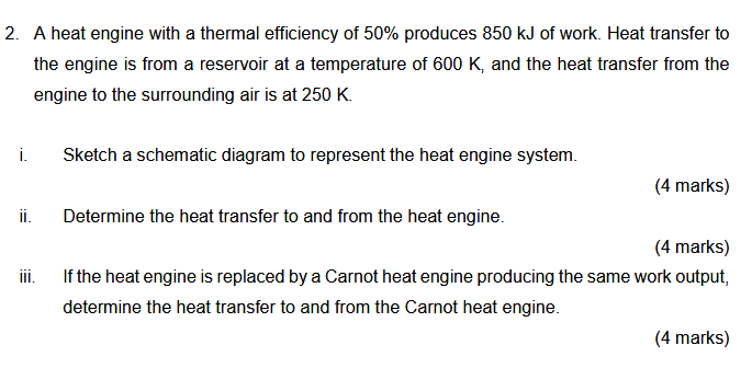 Solved 2. ﻿A heat engine with a thermal efficiency of | Chegg.com