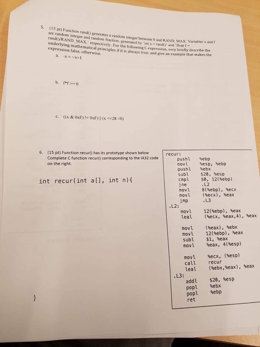 Function rand() generates a random integer between 0 | Chegg.com
