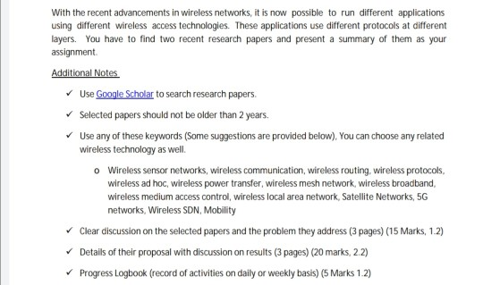 Solved With the recent advancements in wireless networks, it | Chegg.com