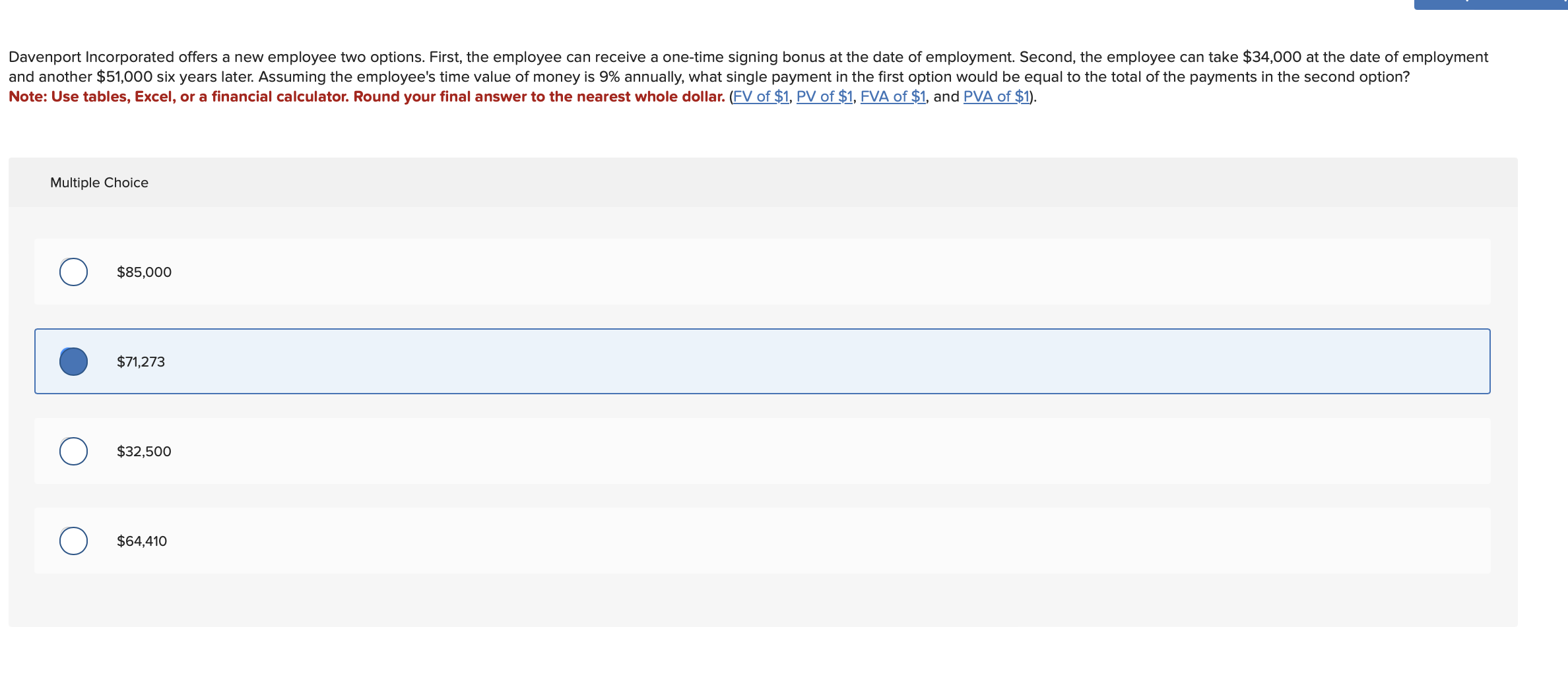 Vote: Use tables, Excel, or a financial calculator. | Chegg.com