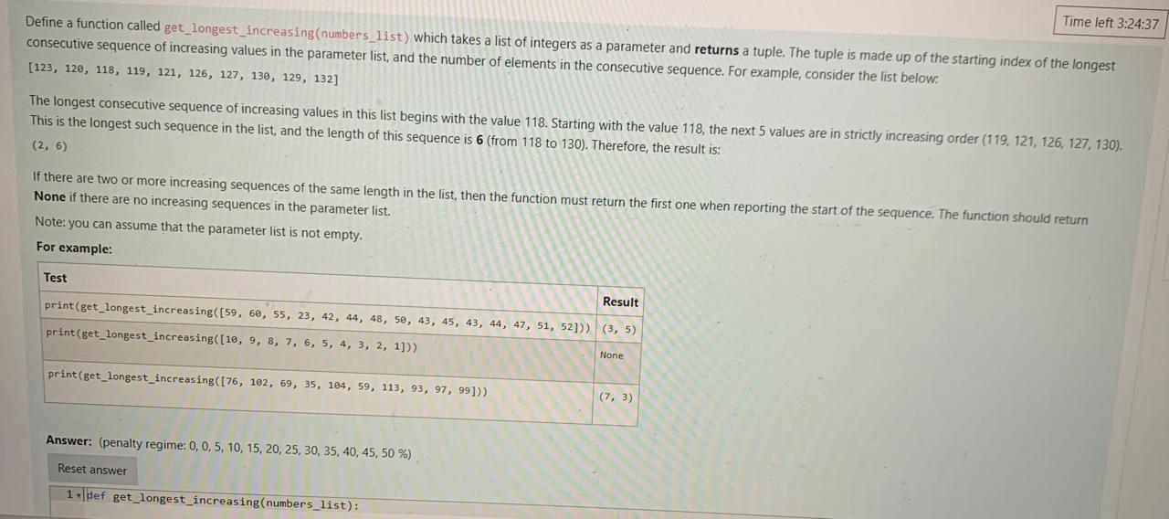 Solved Time left 3:24:40 Define a function named | Chegg.com
