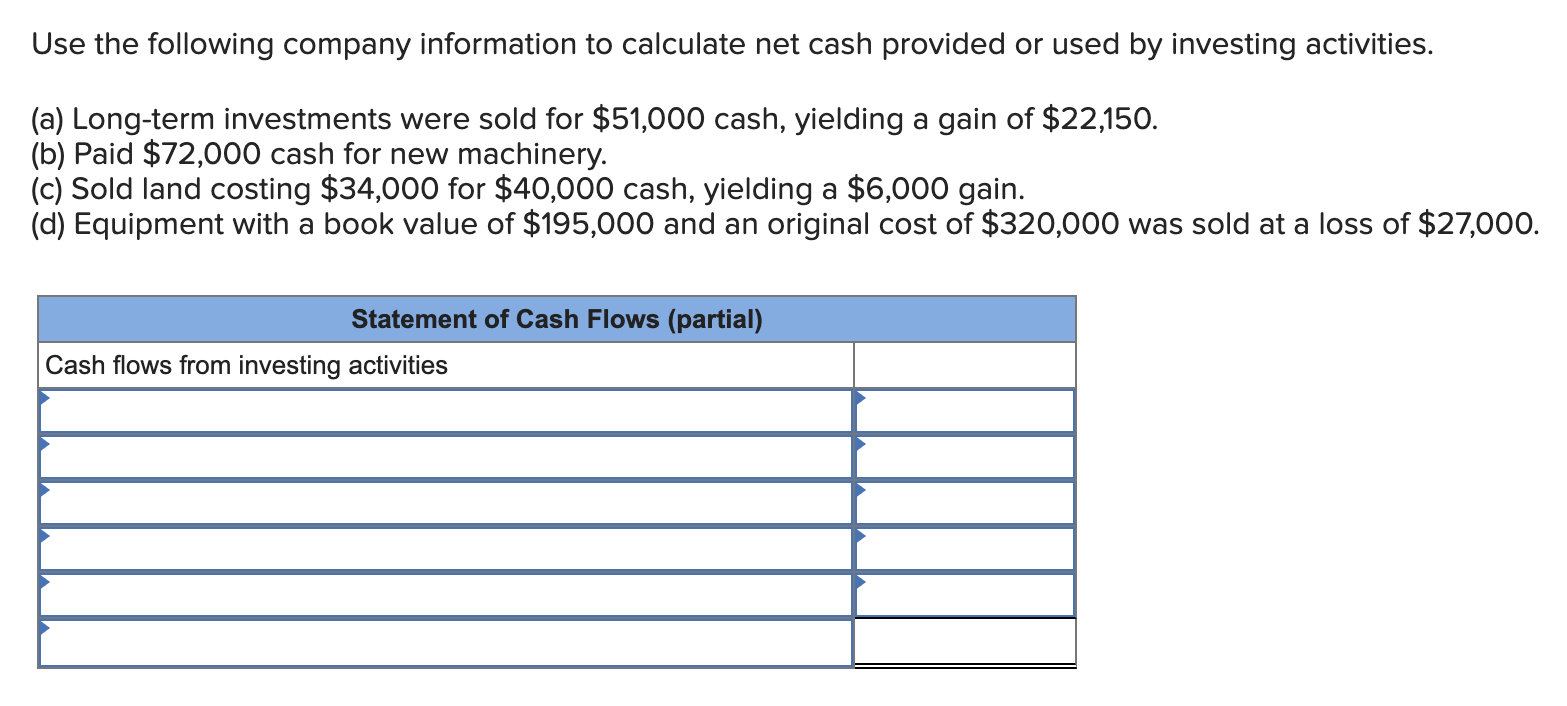 Solved Use the following company information to calculate | Chegg.com