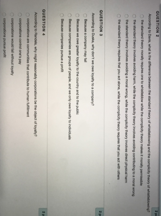 Solved According to Davis, what is the difference between | Chegg.com