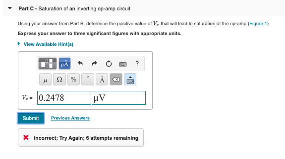 Solved Please answer part C, for which the current answer | Chegg.com