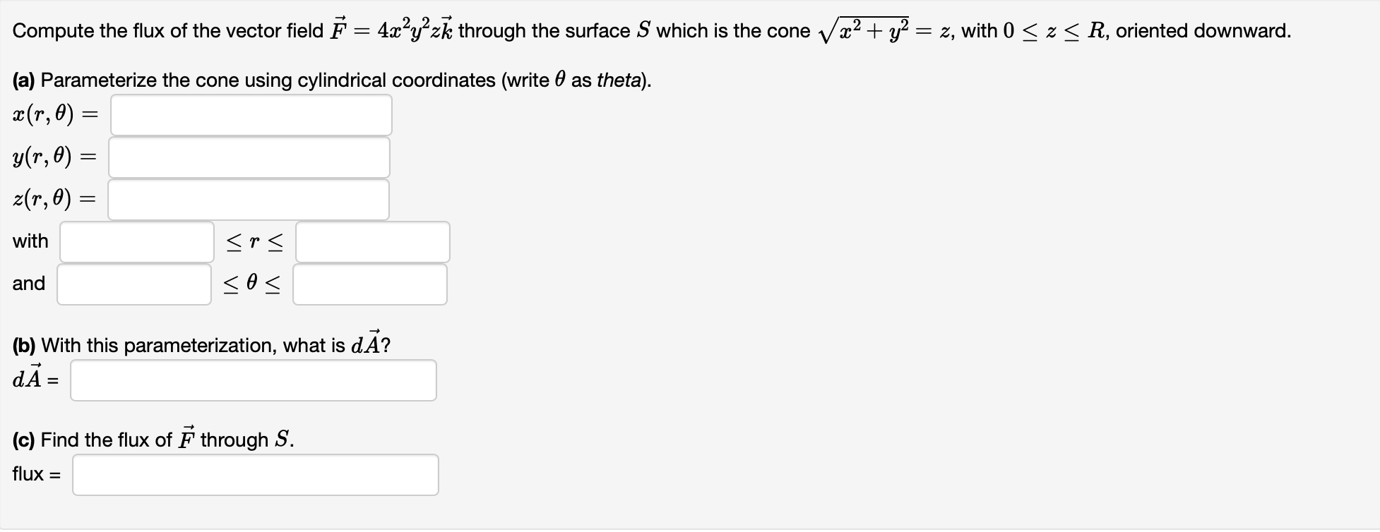 Solved Compute the flux of the vector field \\( \\vec{F}=4 | Chegg.com