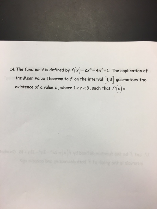 Solved The Function F Is Defined By Fx 2x3 4x2 1 
