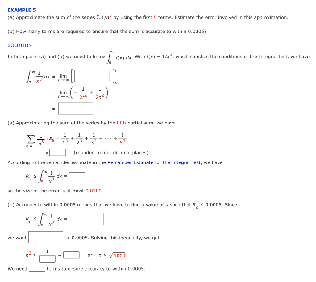 Solved EXAMPLE 5 (a) Approximate the sum of the series 2 | Chegg.com