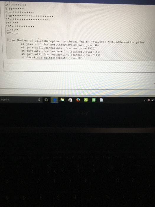 Solved Program Output Displayed Here Enter Number Of Rolls 1269