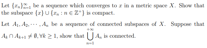 Solved Let {en}=1 be a sequence which converges to x in a | Chegg.com