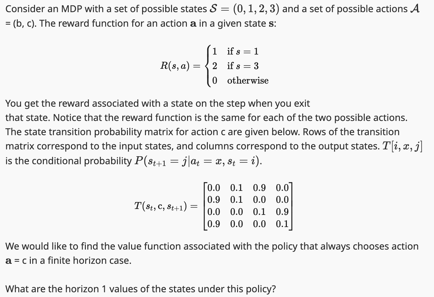 Solved Consider an MDP with a set of possible states | Chegg.com