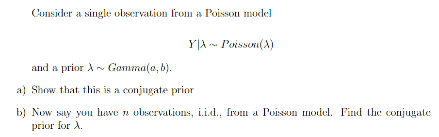 Solved Consider a single observation from a Poisson model | Chegg.com