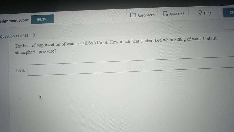 Solved ssignment Score: 66.3% Resources Ex Give Up? Hint | Chegg.com