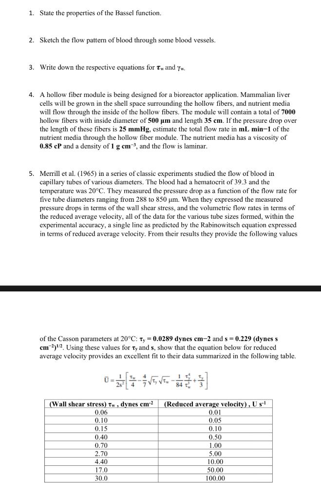 Solved 1. State the properties of the Bassel function. 2. | Chegg.com