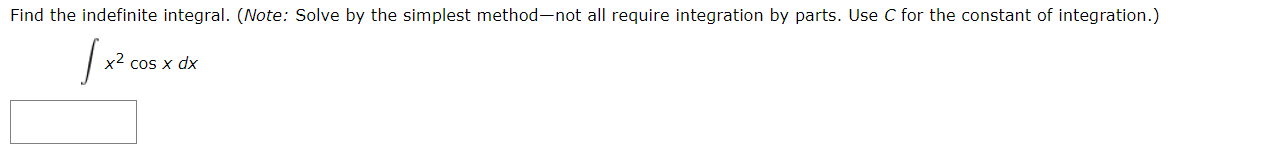Solved Find the indefinite integral. (Note: Solve by the | Chegg.com