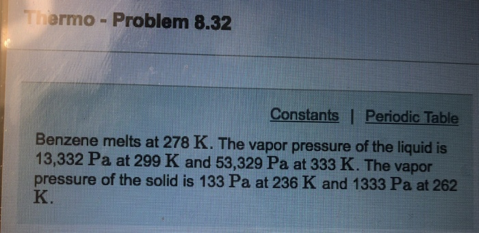 Calculate delta Hvap, delta Hsub, delta Hfus, | Chegg.com