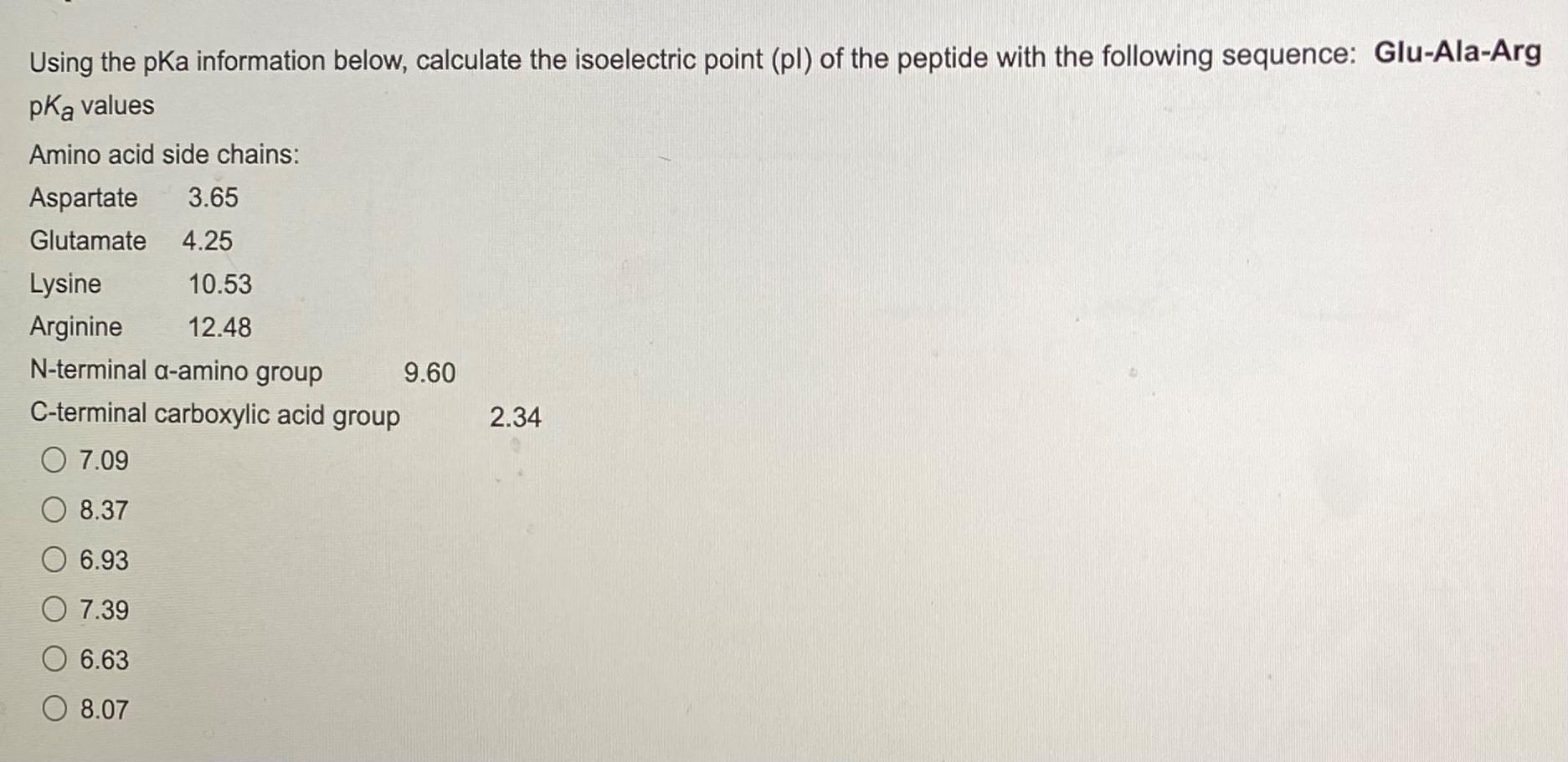 Solved Using the pKa information below, calculate the | Chegg.com