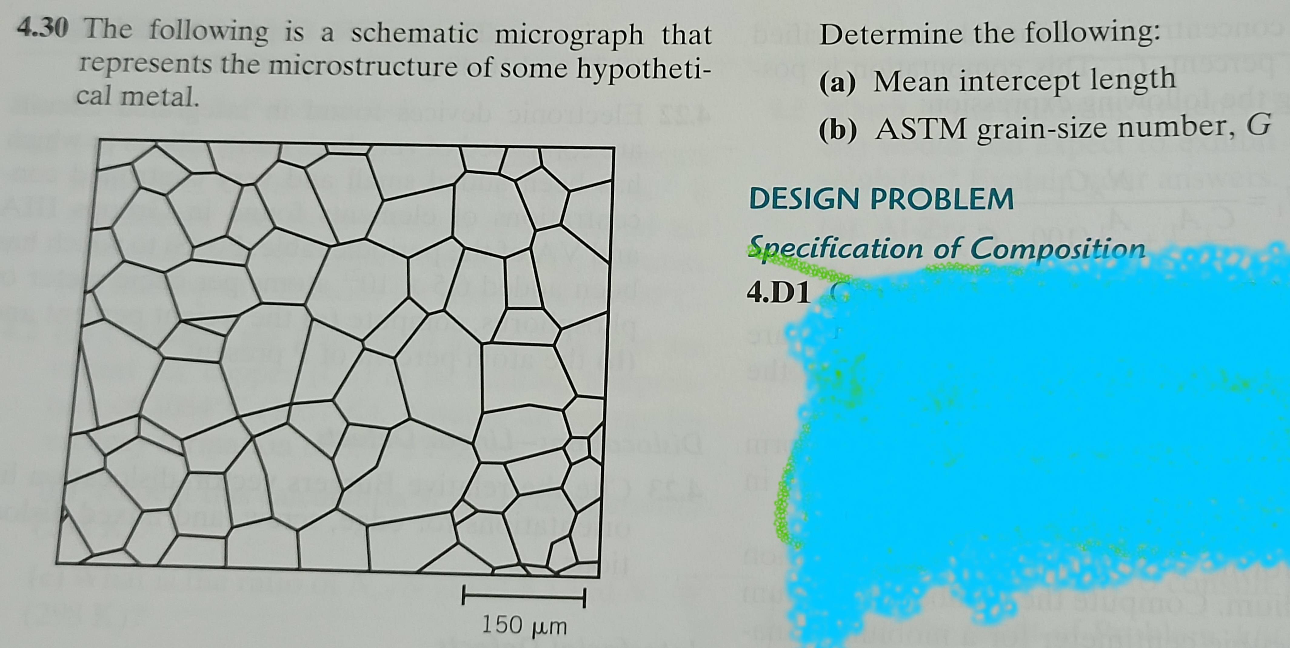 Solved 4 30 The Following Is A Schematic Micrograph That