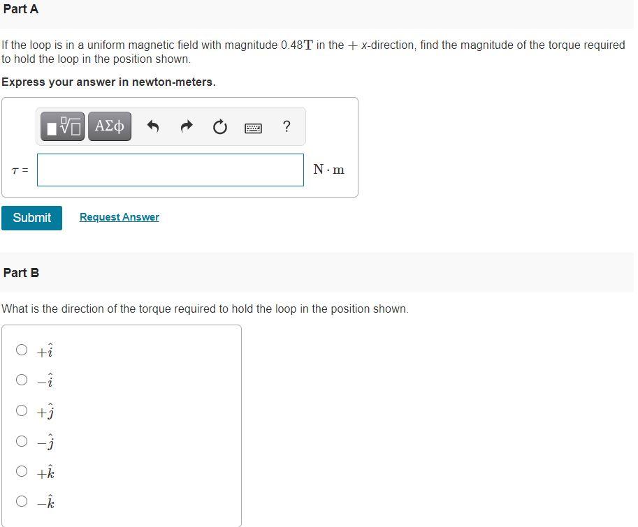 Solved The rectangular loop shown in the figure is pivoted | Chegg.com