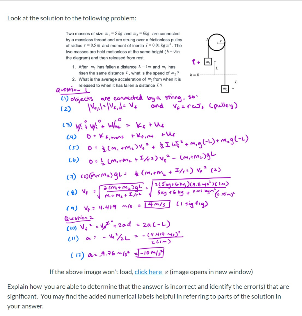 Solved Look at the solution to the following problem: Two | Chegg.com