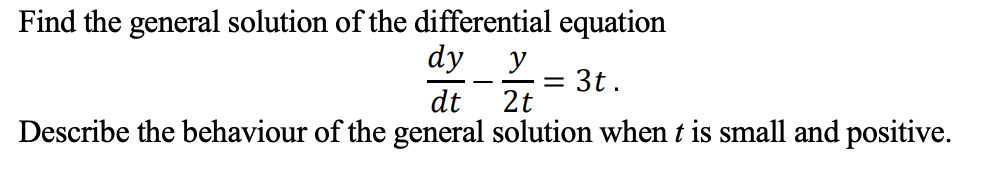 Solved Find the general solution of the differential | Chegg.com