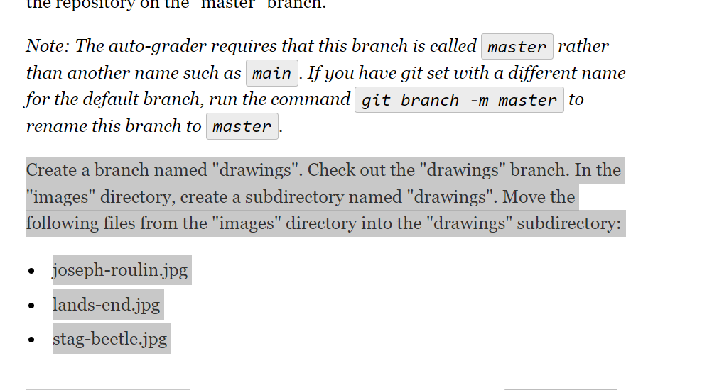 Solved Note: The auto-grader requires that this branch is | Chegg.com