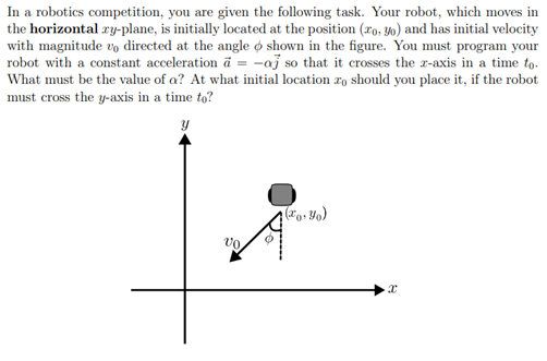 In a robotics competition, you are given the | Chegg.com