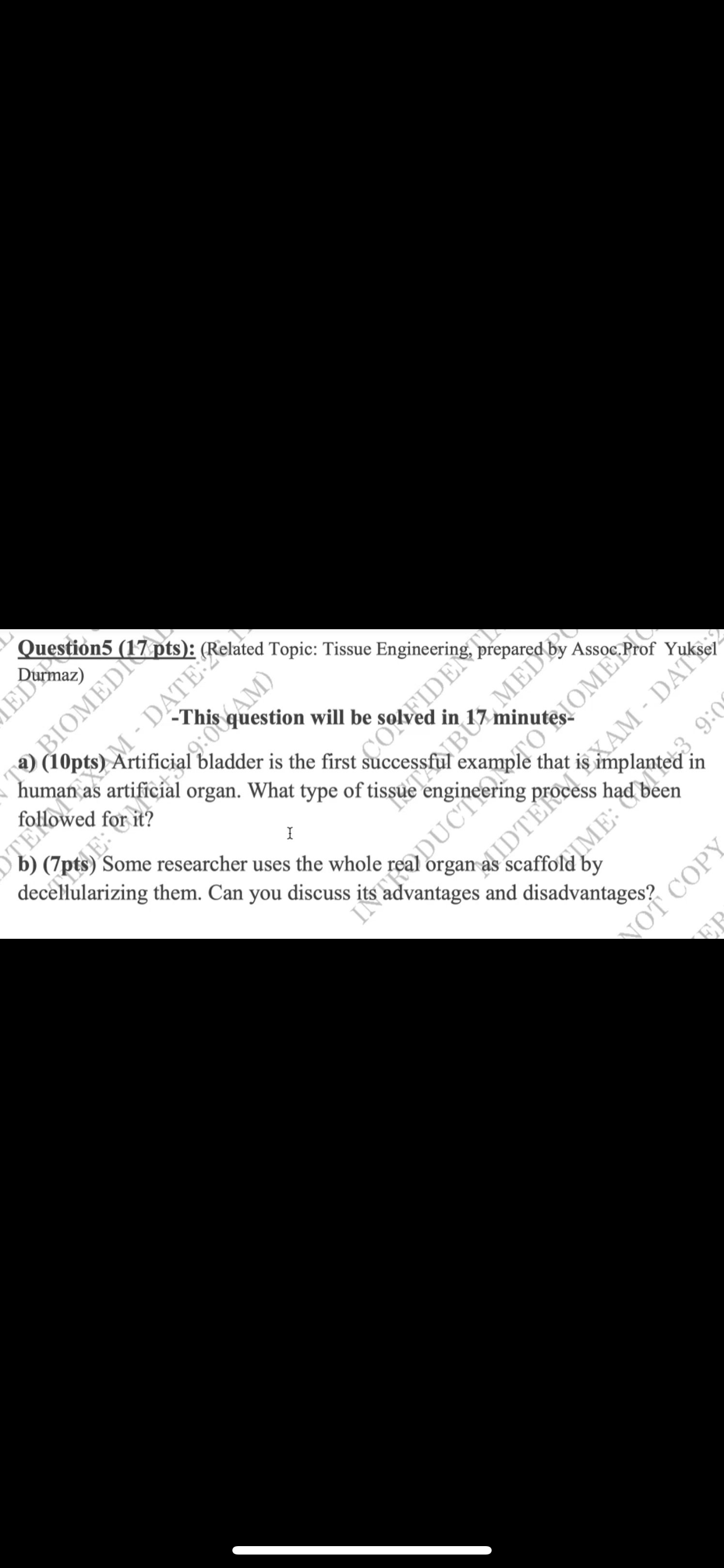 Solved Question5 (17 ﻿pts): (Related Topic: Tissue | Chegg.com