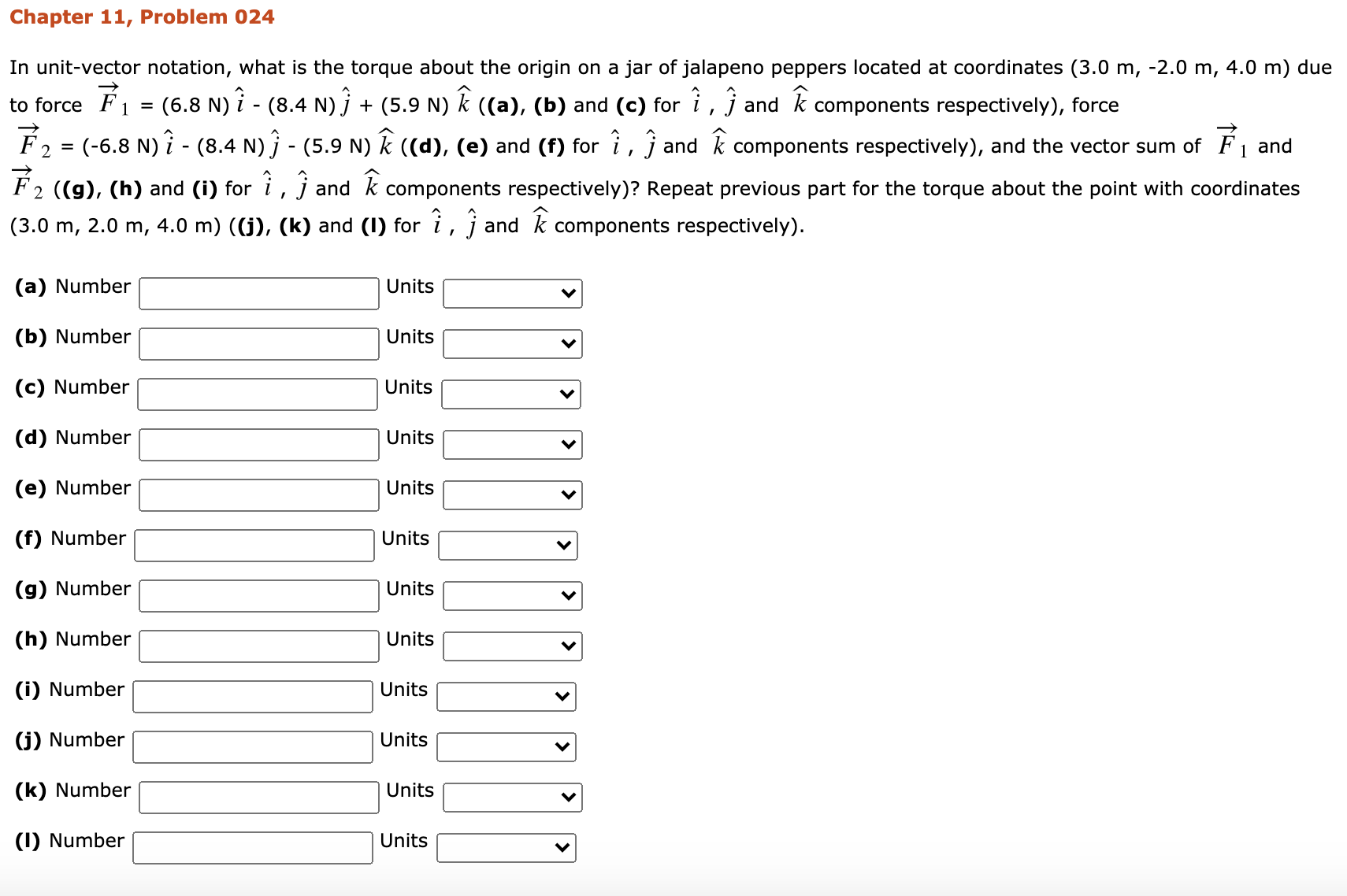 Solved Chapter 11, Problem 024 In unit-vector notation, what | Chegg.com