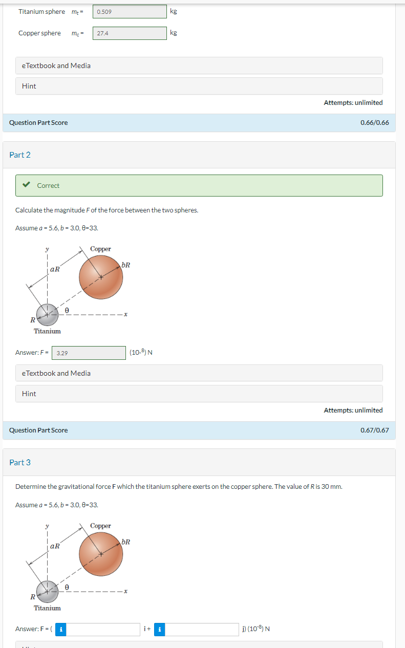 Solved Copper sphere mc= kg eTextbook and Media Hint | Chegg.com