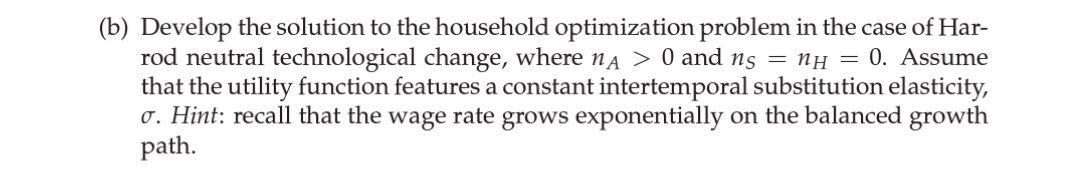 Solved (b) Develop the solution to the household | Chegg.com