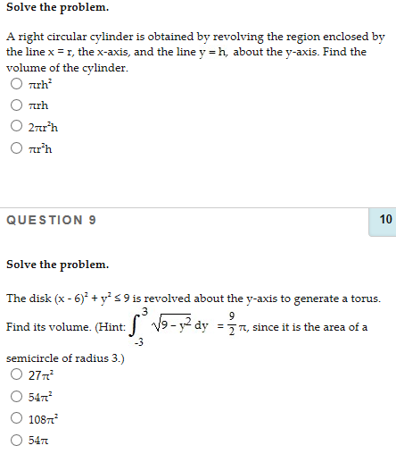Solved Solve the problem. A right circular cylinder is | Chegg.com
