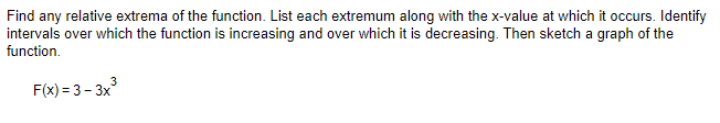 Solved Find any relative extrema of the function. List each | Chegg.com