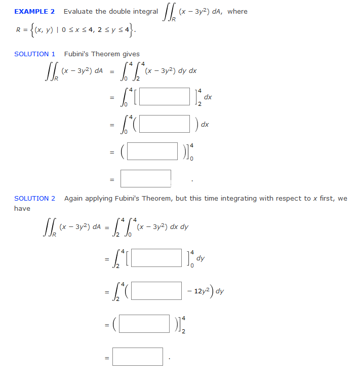 Solved EXAMPLE 2 Evaluate the double integral Sleci (x - | Chegg.com