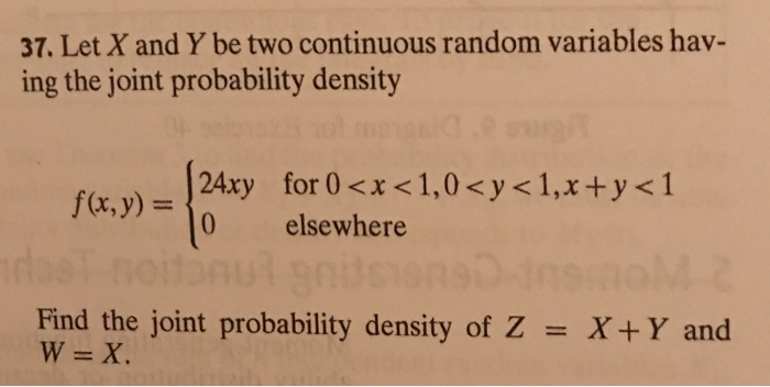 Solved 37. Let X and Y be two continuous random variables | Chegg.com