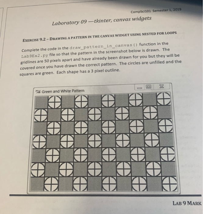 Solved Compscii01 Semester 1, 2019 Laboratory 09-tkinter, | Chegg.com