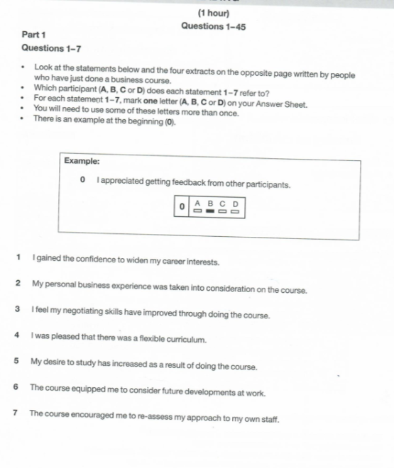 Solved (1 hour) Questions 1-45 Part 1 Questions 1-7 . Look | Chegg.com