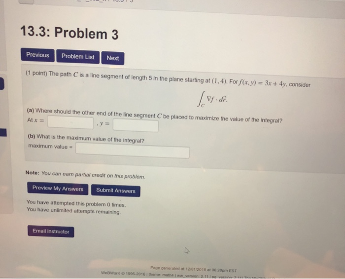 Solved 133 Problem 3 Previous Problem Listnext 1 Point 