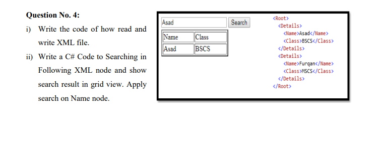 Solved Question No. 4: i) Write the code of how read and | Chegg.com