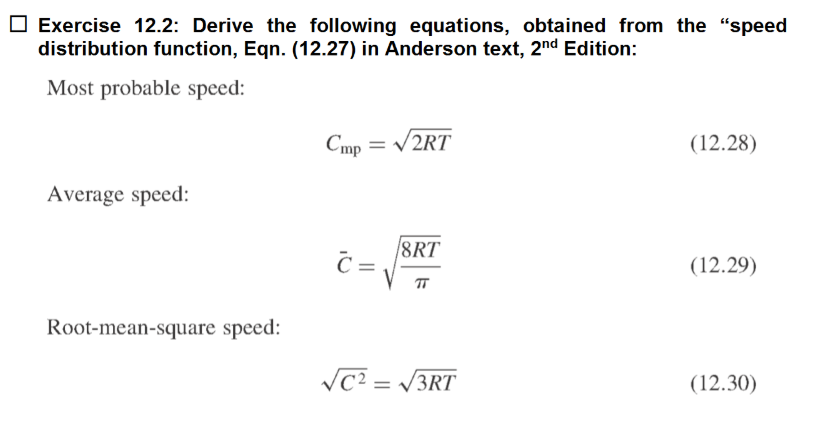 Solved Exercise 12.2: Derive the following equations, | Chegg.com