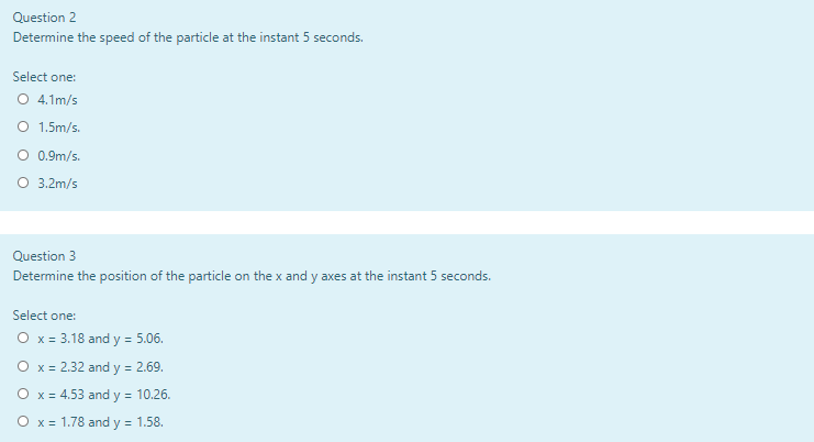 Solved Questions 1 - 5 The particle p travels along a path | Chegg.com