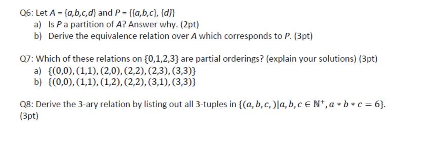 Solved CSC 230 Homework #4 On Relations Q1: Determine | Chegg.com