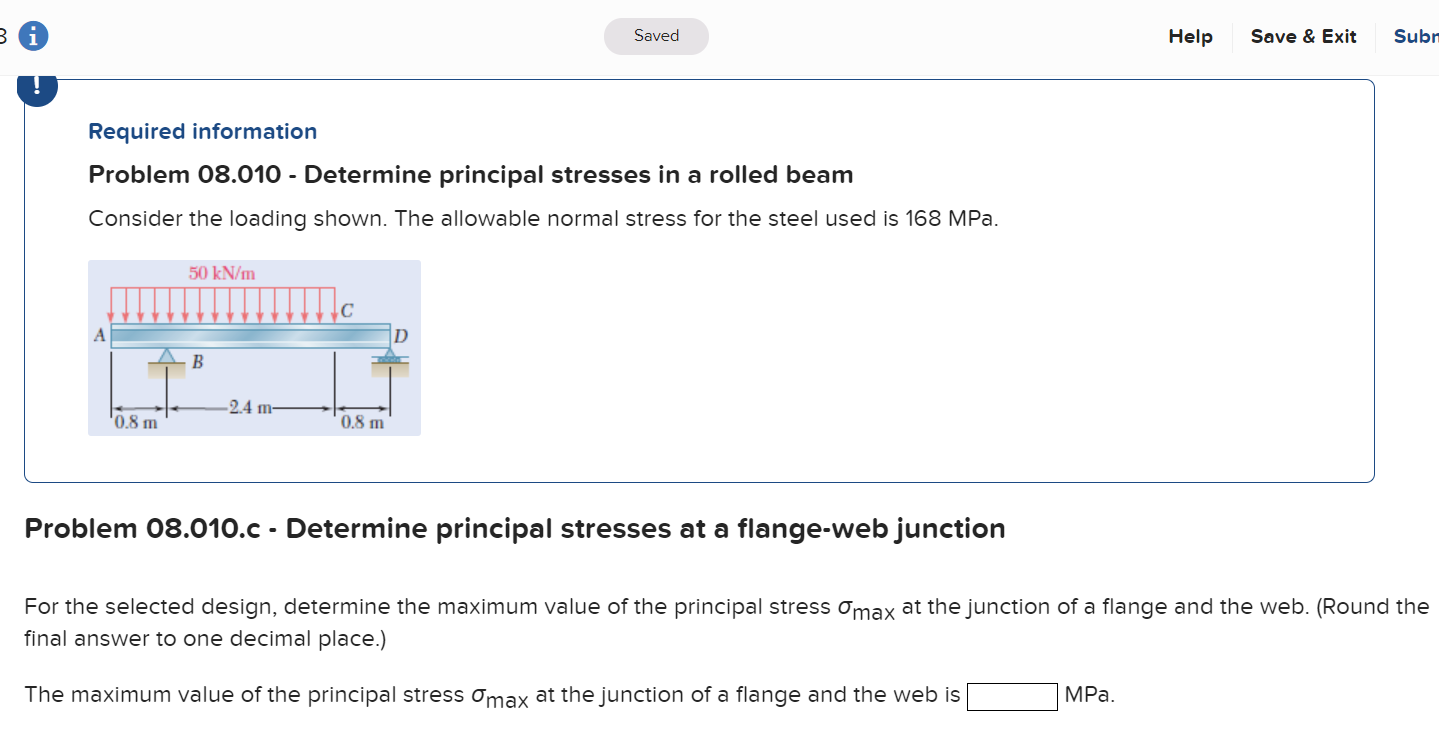 Solved Consider the loading shown. The allowable normal | Chegg.com