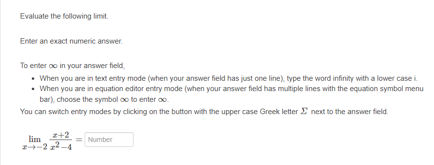 Solved Evaluate the following limit. Enter an exact numeric | Chegg.com