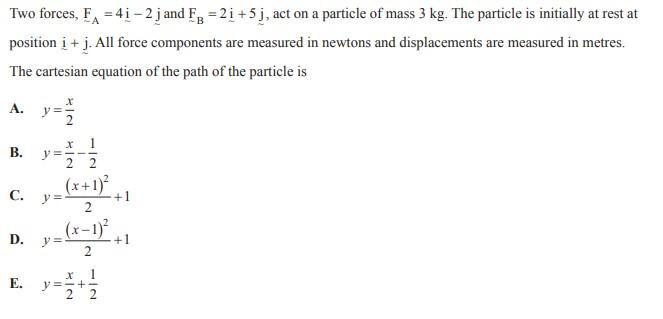 Solved Two forces, ∼AF=4∼i−2∼j and ∼F=2∼i+5 j act on a | Chegg.com